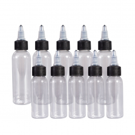 Pack of 5 Plastic Tattoo Ink Bottles (multiple sizes) - Killer Ink Tattoo