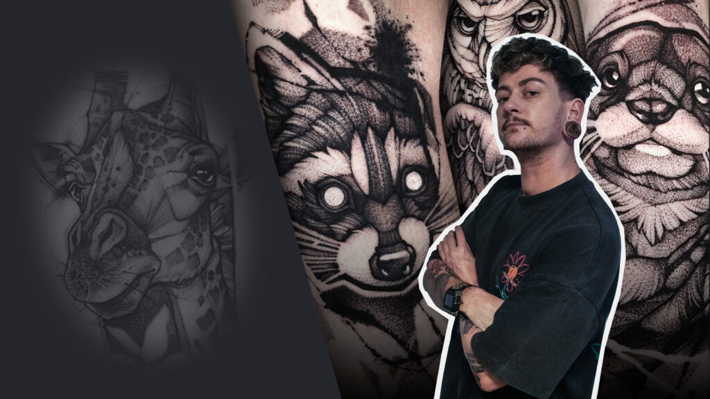 How to Tattoo a Blackwork Raccoon with Alex Underwood - Killer Ink Tattoo